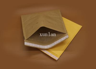 China Brown / Yellow Kraft Paper Bubble Mailers Cushioned For Mailing IC Card for sale