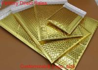 China 2 Sealing Sides Metallic Bubble Wrap Envelopes Rainbow With Light Bubble Linings for sale