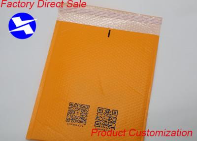 China Orange Poly Bubble Mailer Shipping Bags Customized Size  Copperplate / Offset Printing for sale