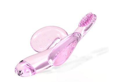 China Dental Care Food Grade Silicone Infant Toothbrush Clear Massage Soft Teether for sale