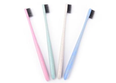 China Wheat Stalk Handle Adults Oral Care Small Travel Toothbrush Nano Antibacterial for sale