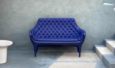 中国 レプリカのShowtime Poltronaの椅子のガラス繊維の腕の椅子の家具、青い白 販売のため