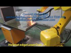 helmet edge laser cutting machine by robot