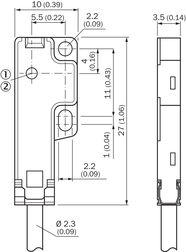 Dimensional drawing GSE2 Flat