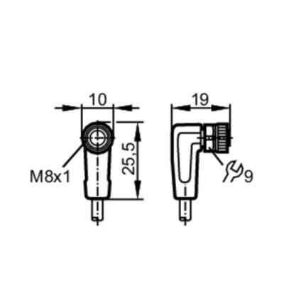 China EVC144 - Connecting cable with socket - ifm - ifm Connector: 1 x M8 for sale