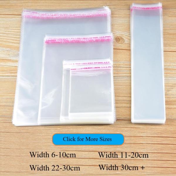 Quality Width 10cm Transparent Cellophane Clear Polybag Opp Plastic Self Adhesive Clear for sale