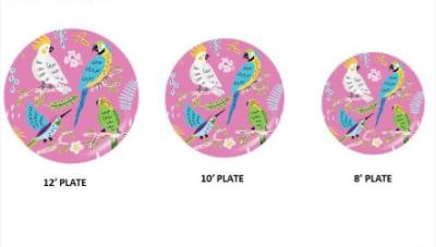 China Break Resistance Bamboo Dinnerware Set Anti - Slip Decal Paper Printing Pattern for sale
