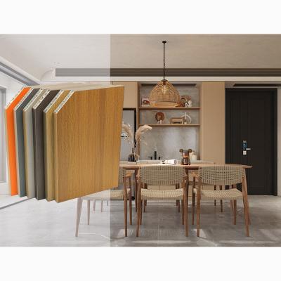China Shockproof Wood Grain Panel 9 - 22mm  Metal Sandwich Panel For Living Room for sale