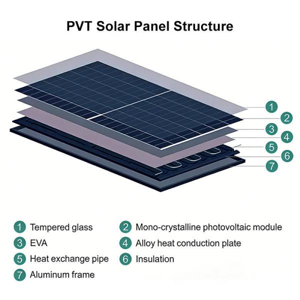 Quality 700W Hybrid PVT System PanelS Hybrid Photovoltaic  Solar Heat Collector 35.44V for sale