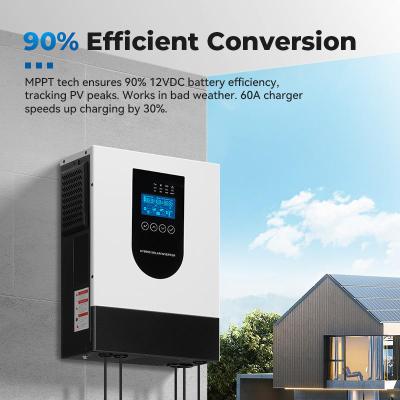 China 1500W - 12V Off Grid  Hybrid Solar Inverter 5kw  170 - 280 VAC for sale