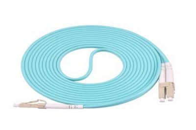 Cina LC - cavo di toppa a fibra ottica di LC OM3 del saltatore di LC DX per le attrezzature di telecomunicazione in vendita