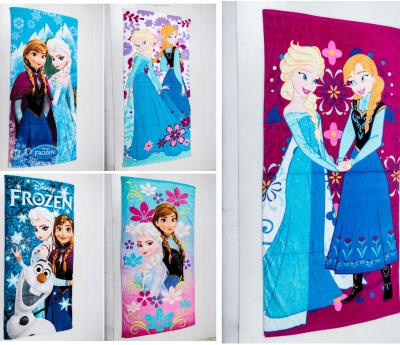 China 60*120cmFrozen Cartoon Children Bath Towel Children Beach Towel Cartoon Girls Bikini Cover for sale