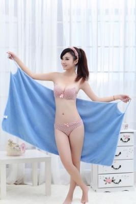China Women one piece Microfibe swimsuites Magic Swimwear bath towel Summer Beach Dress Bathrobe for sale