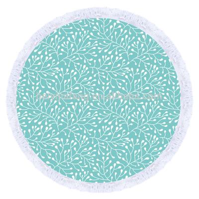 China Factory Supplier Small Quantity custom size custom design round beach towel for sale
