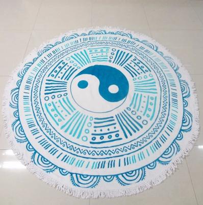 China promotion custom large round beach towel circle beach towel printed custom design for sale
