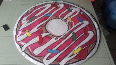 China microfiber beach towel round donut beach towel watermelon shaped round beach towel for sale
