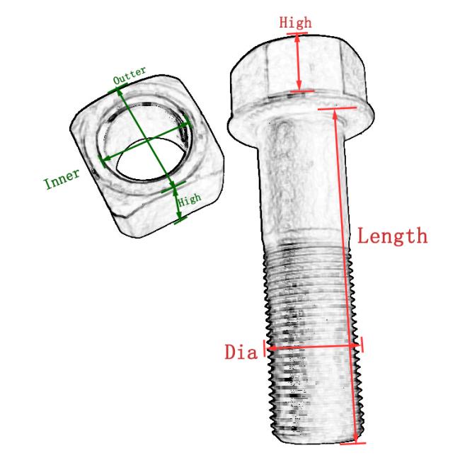 track plate bolt and nut