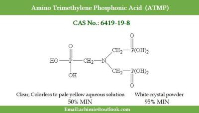 China Water treatment agent CAS No.  6419-19-8 N(CH2PO3H2)3  Amino Trimethylene Phosphonic Acid ATMP for sale