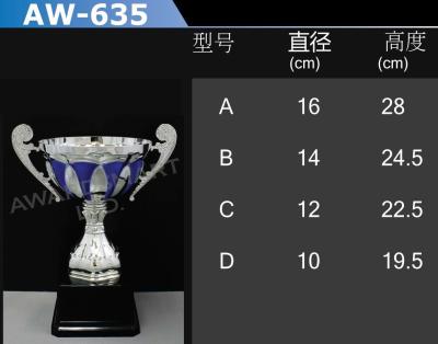 China secondary colour trophy AW-635 for sale