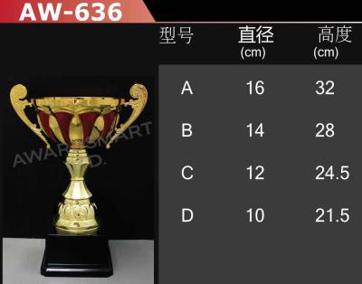China secondary colour trophy AW-636 for sale