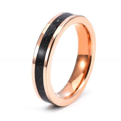 Cina Anello di rivestimento in carburo di tungsteno nero con incasso di arenaria in vendita