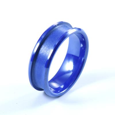 Cina Anelli in ceramica blu da uomo per matrimonio, 6mm 8mm, forma a diamante in vendita