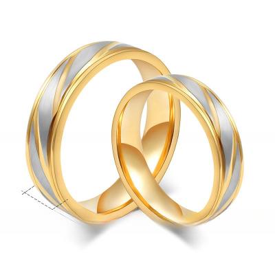 Cina Anelli per coppie in acciaio inossidabile con valutazione di terze parti per anniversario, fidanzamento e matrimonio in vendita