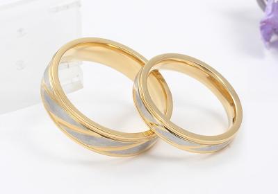 Cina Anelli per coppie in acciaio inossidabile con valutazione di terze parti per anniversario, fidanzamento e matrimonio in vendita