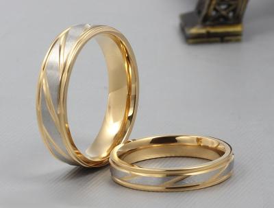 Cina Anelli per coppie in acciaio inossidabile con valutazione di terze parti per anniversario, fidanzamento e matrimonio in vendita