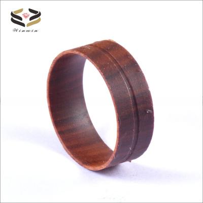Cina Anello in legno di ferro, legno di sandalo dorato, ala di pollo, legno di Koa, nucleo da 8 mm per intarsio in vendita