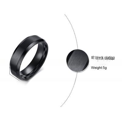 Cina Anelli in acciaio inossidabile per matrimonio, semplici, smussati, finitura opaca spazzolata, 8mm 6mm, per anniversario in vendita