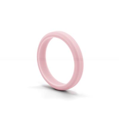 Cina Fede nuziale in silicone da donna con valutazione di terzi, 4 mm, bordi smussati, traspirante in vendita