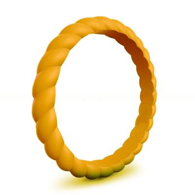 Cina Anello da sposa in silicone a tre millimetri, sottile da impilare, per donna in vendita