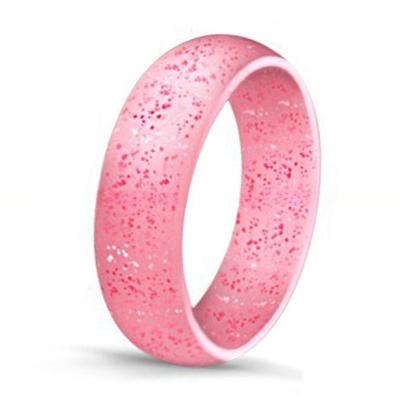 Cina Anelli da sposa in silicone unisex di moda traspirante 5,7 mm di larghezza in vari colori Forma geometrica per l'anniversario in vendita