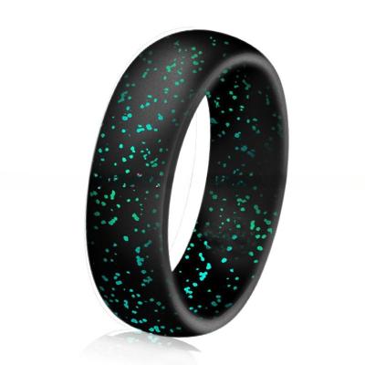 Cina Anelli da sposa in silicone unisex di moda traspirante 5,7 mm di larghezza in vari colori Forma geometrica per l'anniversario in vendita