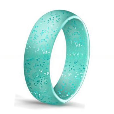 Cina Anelli da sposa in silicone unisex di moda traspirante 5,7 mm di larghezza in vari colori Forma geometrica per l'anniversario in vendita