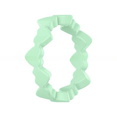Cina Fedi nuziali in silicone a forma di cuore sottile da donna, larghezza 6 mm, spessore 2 mm in vendita