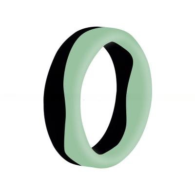 Cina Anello di silicone femminile geometrico 5.7 mm a due toni traspirante per il matrimonio in vendita