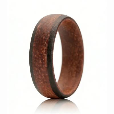 China 8mm Lightweight Wooden Wedding Band with Handcrafted Finish and Eco-friendly Wood Material for sale
