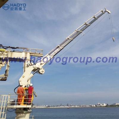 China ABS/CCS Certificate Knuckle Marine Ship Crane for sale with or without hydraulic winch for sale