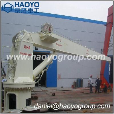China Maximum Lifting Capacity 20 Tons Marine Hydraulic Stiff Boom Deck Crane for Sale for sale
