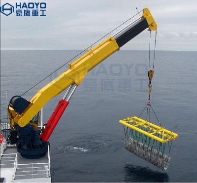 China 2020 Hot sale HAOYO Hydraulic telescopic boom marine deck crane for sale for sale