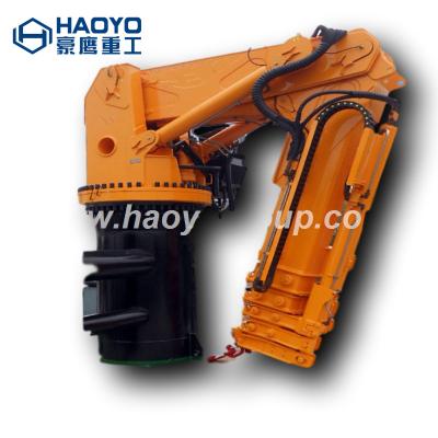 China HAOYO Small Knuckle Boom Marine Deck Crane for sale marine knuckle boom crane for sale