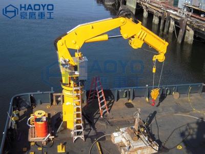 China Best price HAOYO marine offshore knuckle boom crane deck boom for sale for sale