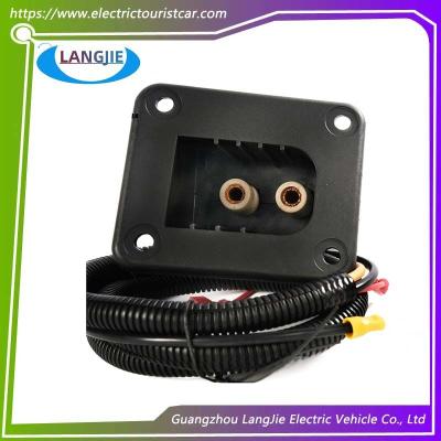 China Ezgo Golf Cart Charging Socket Square TXT Socket With Two Round Hole Components for sale