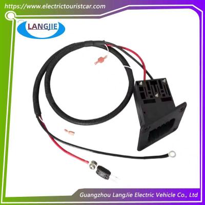 China Ezgo Golf Cart Charging Socket Square TXT Socket With Two Round Hole Components for sale