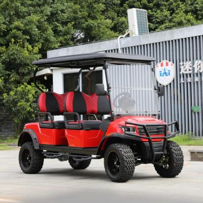 China 48V 4 Seater Electric Golf Cart with 20-30 km/h Speed and Lead-Acid Battery for Golf Courses for sale