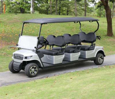 China White Color 48V 5KW AC Motor Electric Golf Cart With 6 Seats For Golf Courses And Resorts for sale
