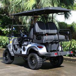 China Electric Golf Cart with 14-inch Off-road Tires Q235 High-strength Chassis and 10-inch Multimedia Display for sale