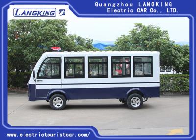 China White 11 Seater Electric Shuttle Car Equipped With Effective Shock Absorb / Door for sale